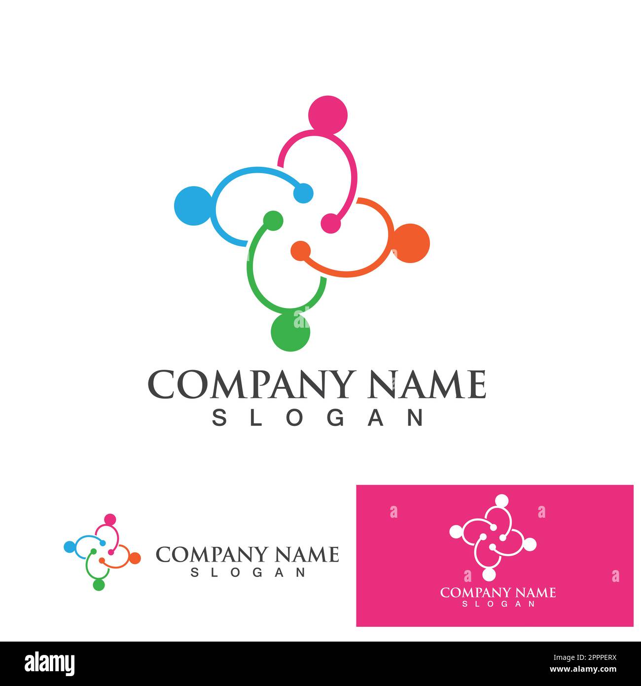 Infinity logo with hands Stock Vector Images - Alamy