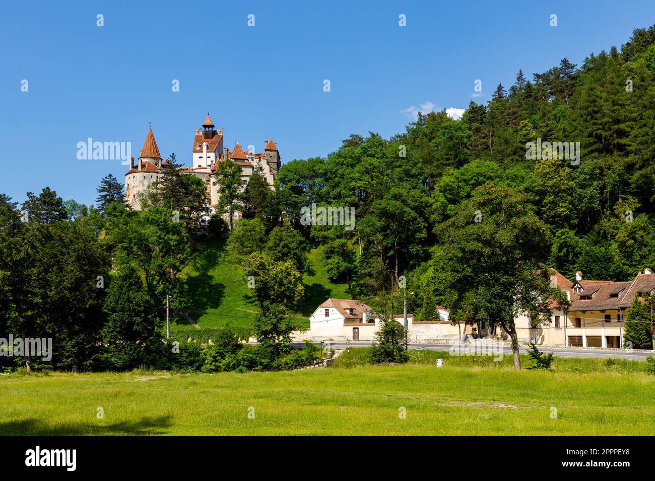 The Bran Castle of Dracula in Romania Stock Photo - Alamy