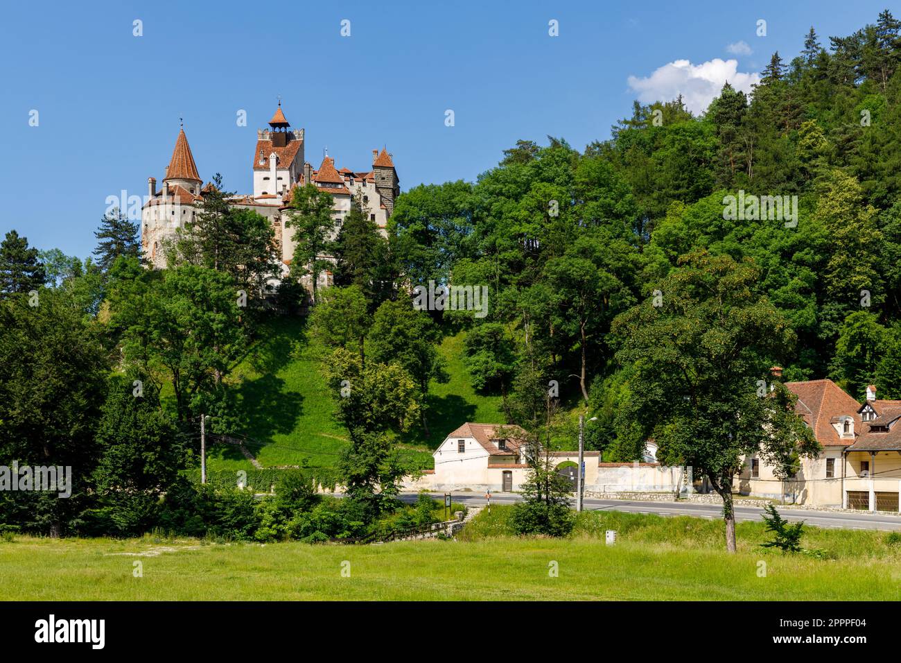 The Bran Castle of Dracula in Romania Stock Photo - Alamy