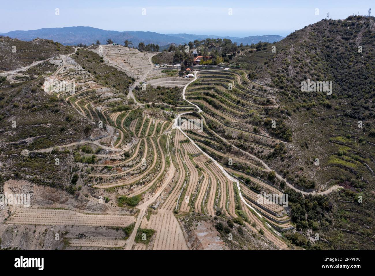 Tsiakkas winery aerial view hi-res stock photography and images - Alamy