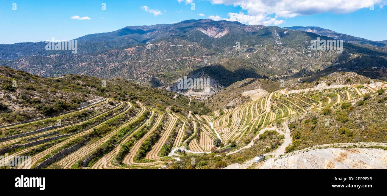 Aerial view of the Tsiakkas Winery, Pelendri, Cyprus Stock Photo - Alamy