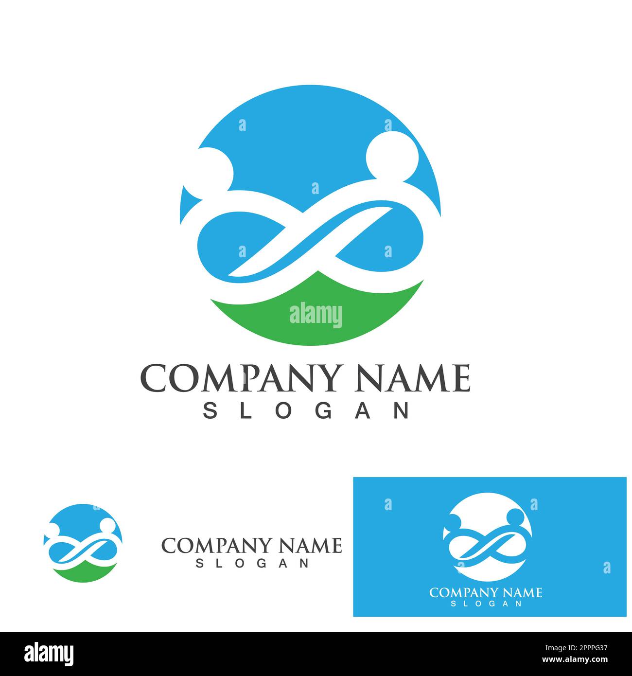 Infinity symbol logo with hands hi-res stock photography and images - Alamy