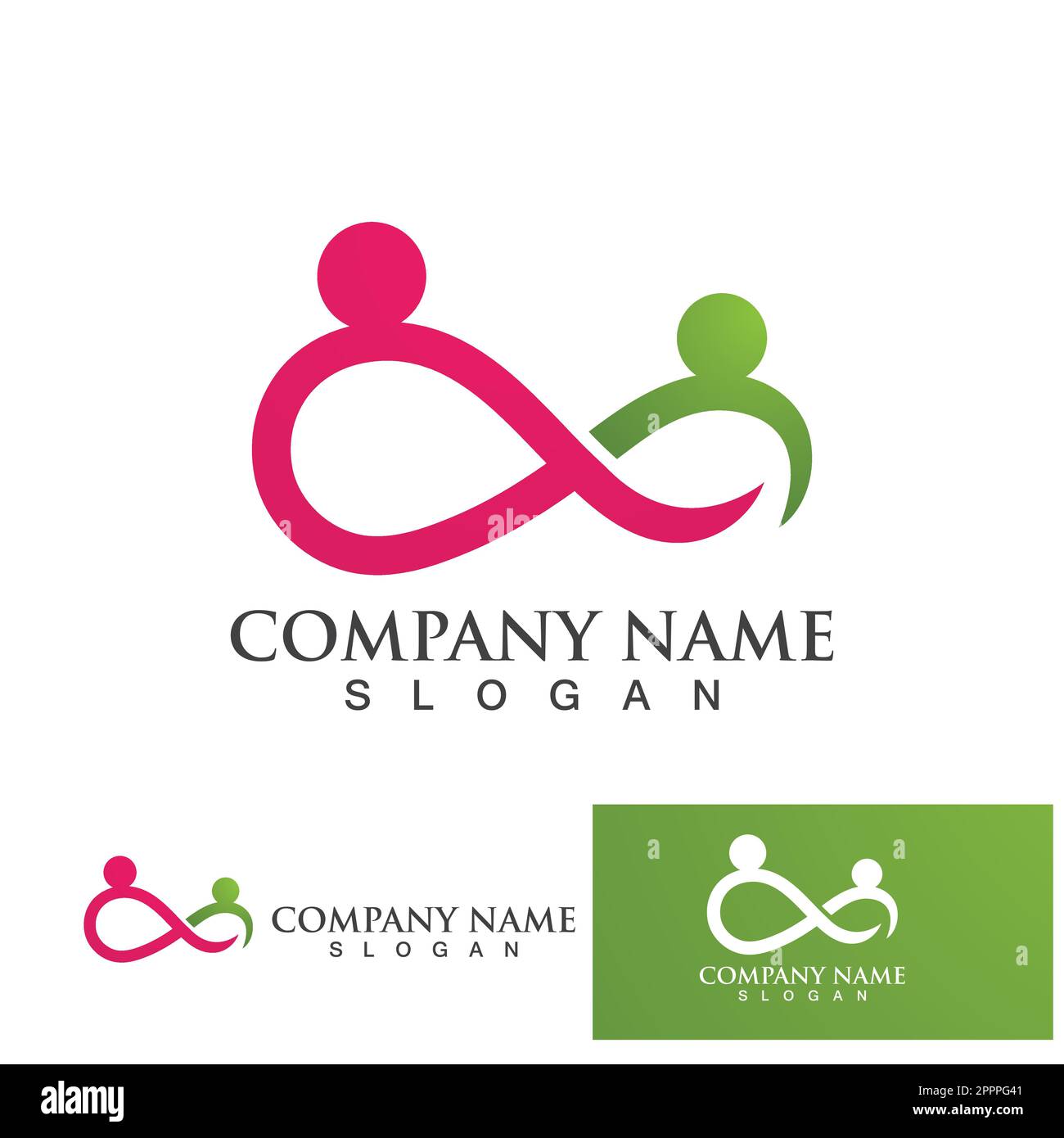 Infinity symbol logo with hands hi-res stock photography and images - Alamy