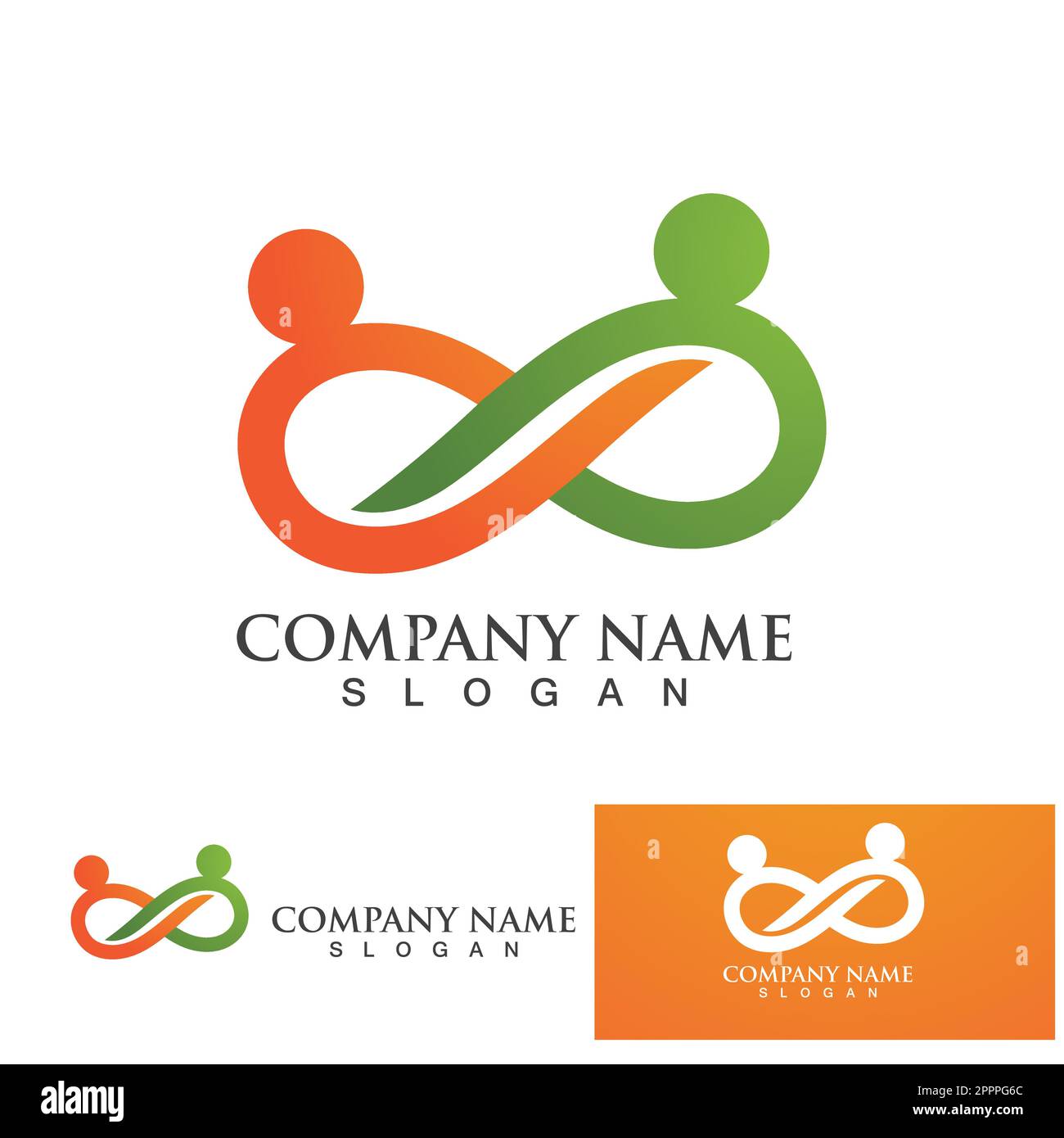 Infinity symbol logo with hands hi-res stock photography and images - Alamy