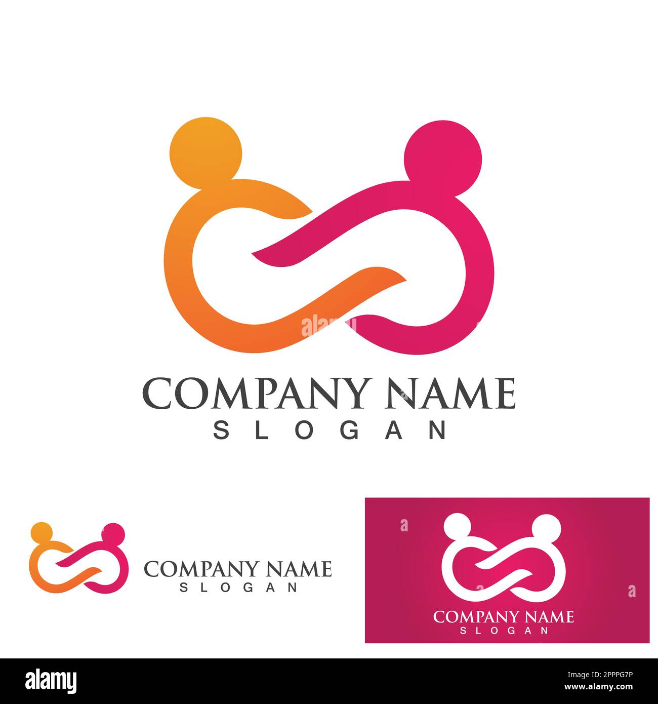 Infinity people Logo Family care Stock Vector Image & Art - Alamy
