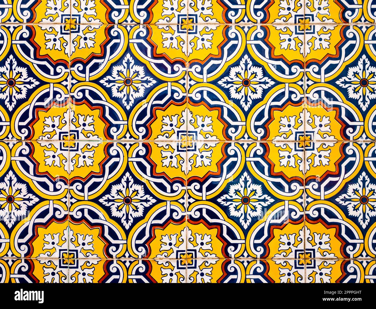 Typical tiles with floral shapes adorning the facades of the houses in ...