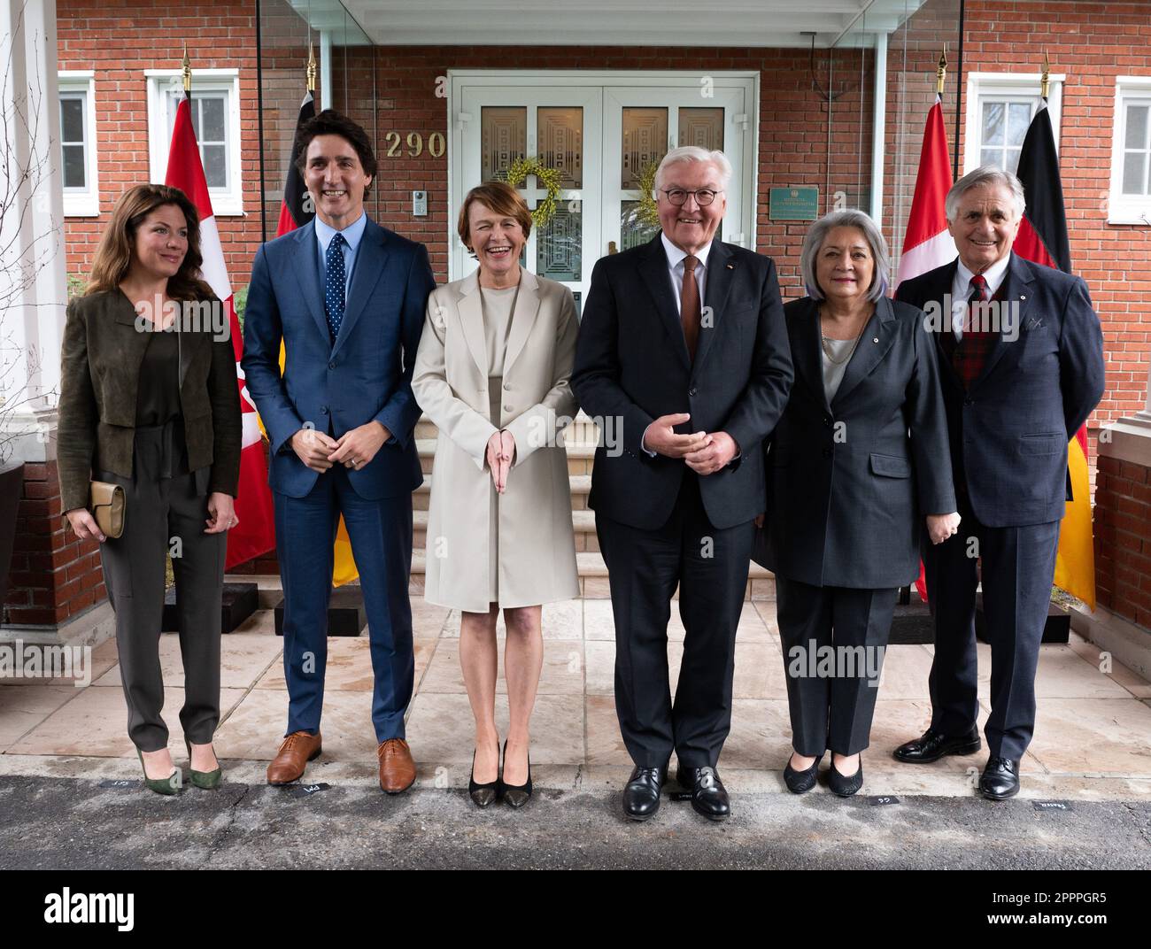 Ottawa, Canada. 24th Apr, 2023. Sophie Grégoire Trudeau, left to right, Prime Minister Justin ...