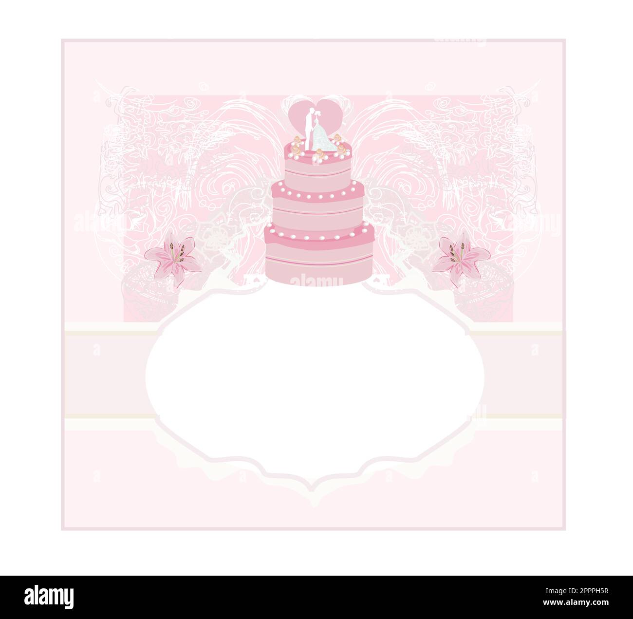 wedding cake card design Stock Vector Image & Art - Alamy
