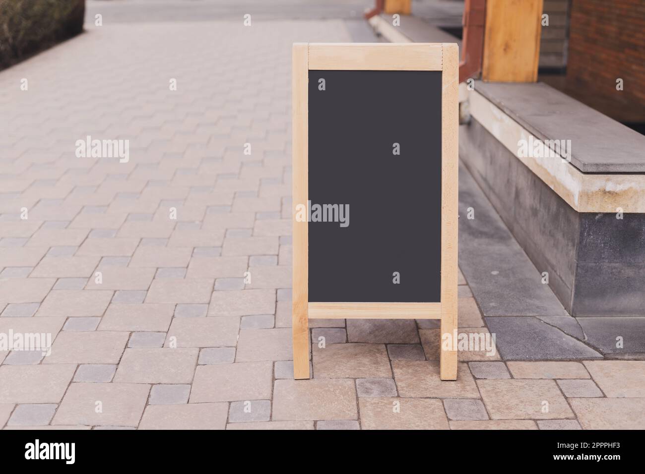 Special menu announcement board. Chalkboard stand for menu restaurant ...