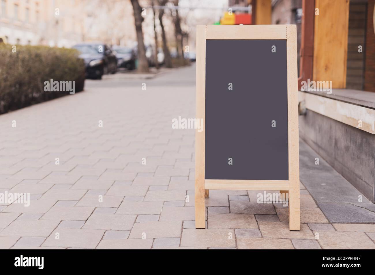 Chalkboard menu sign mockup - Copy space menu blank blackboard sign ...