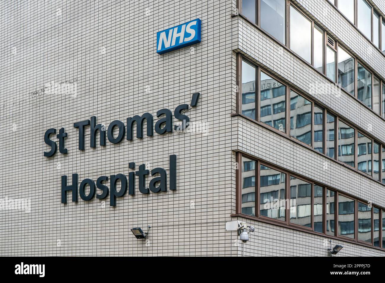 London, United Kingdom - February 02, 2019: NHS sign on St Thomas ...