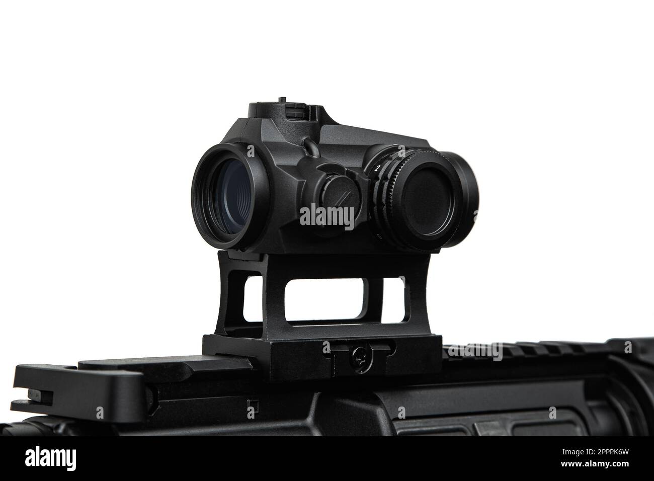 Modern automatic rifle isolated on white background. Weapons for police ...