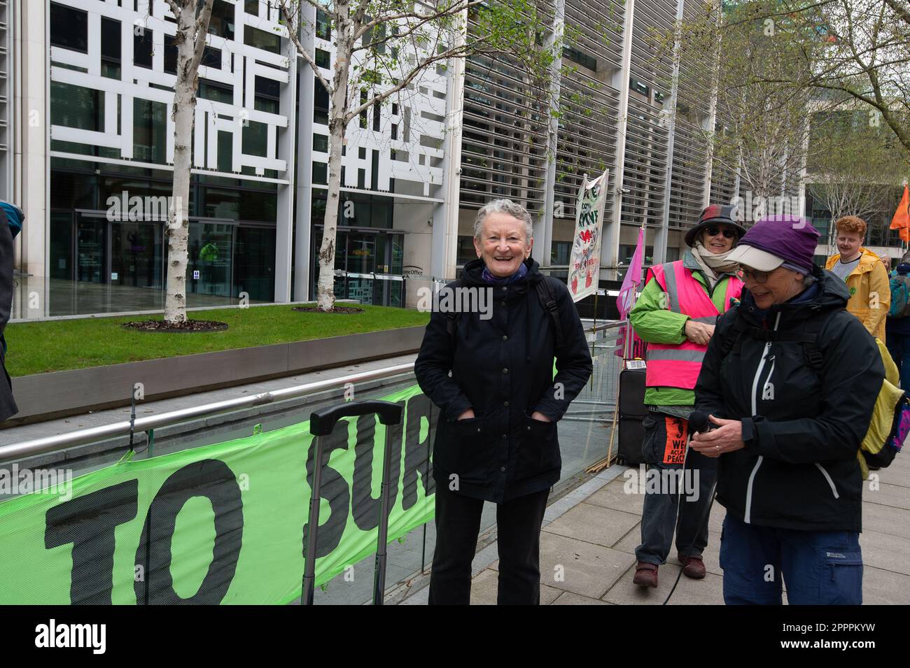 London, UK. 24th April, 2023. Baroness Jenny Jones from the Green Party ...