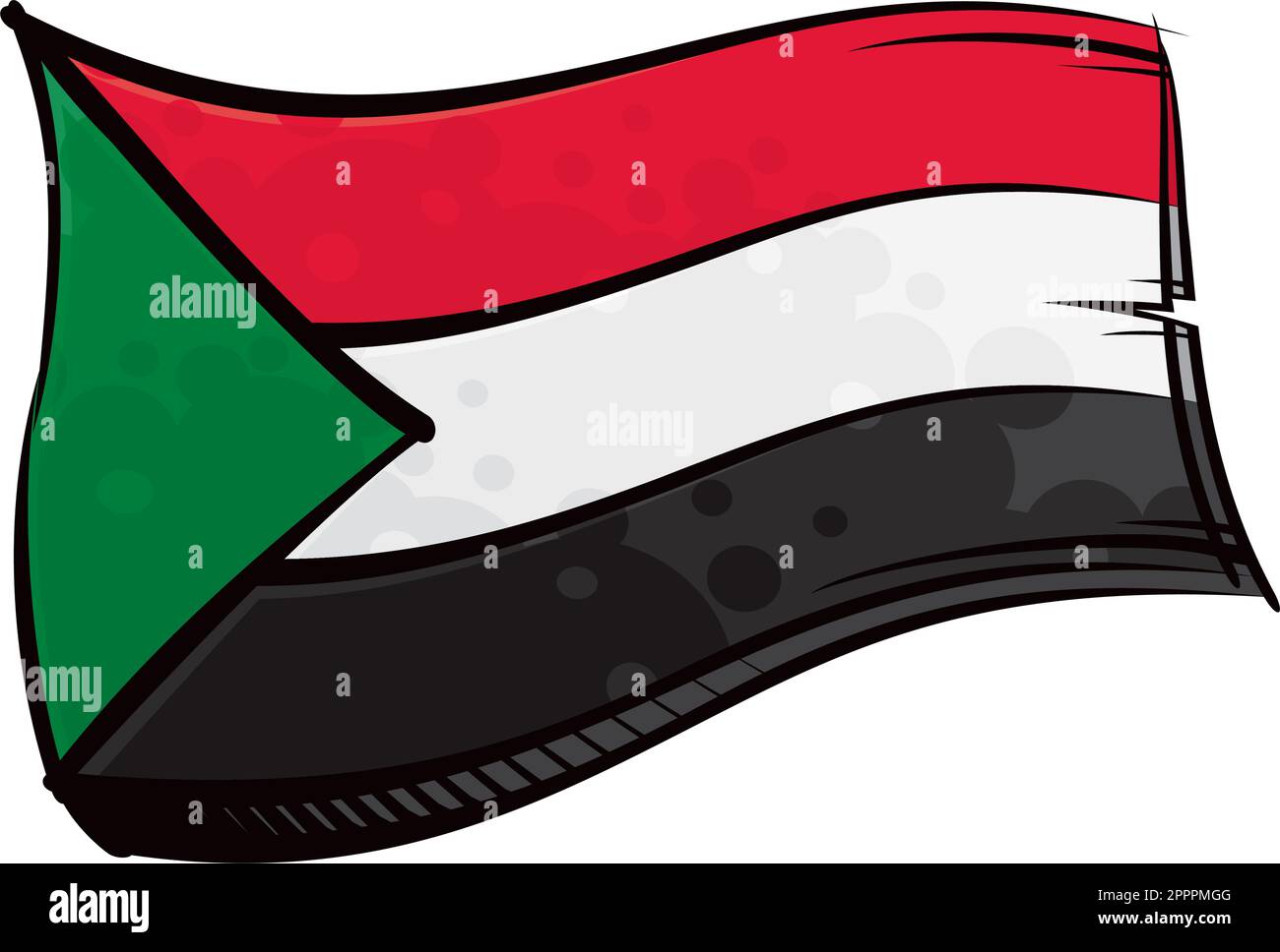 Sudanese flag waving Stock Vector Images - Alamy