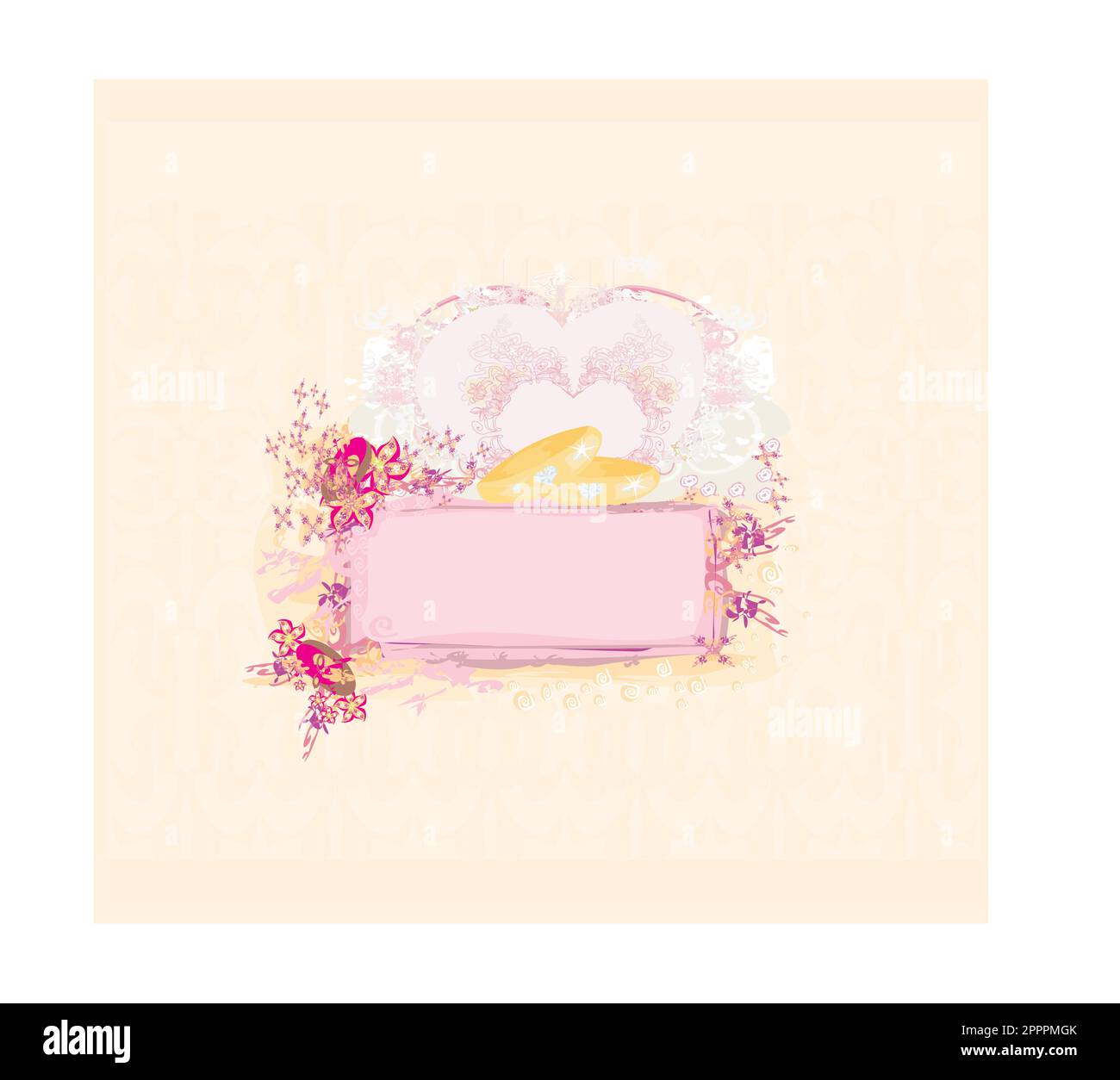 wedding Invitation card with rings Stock Vector Image & Art - Alamy