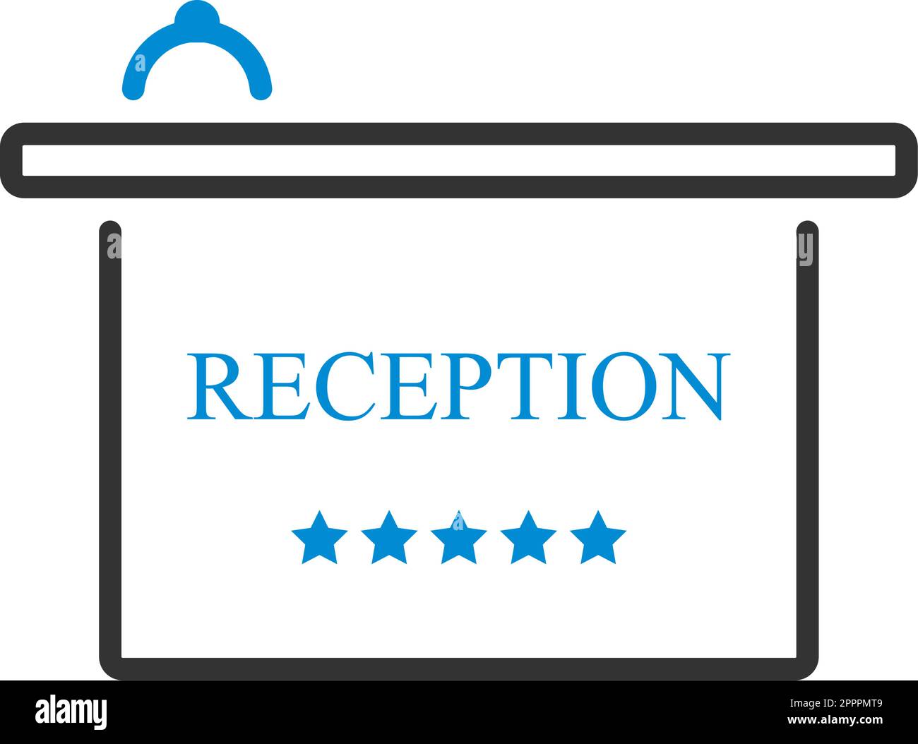 Icon Of Reception Desk Stock Vector Image & Art - Alamy