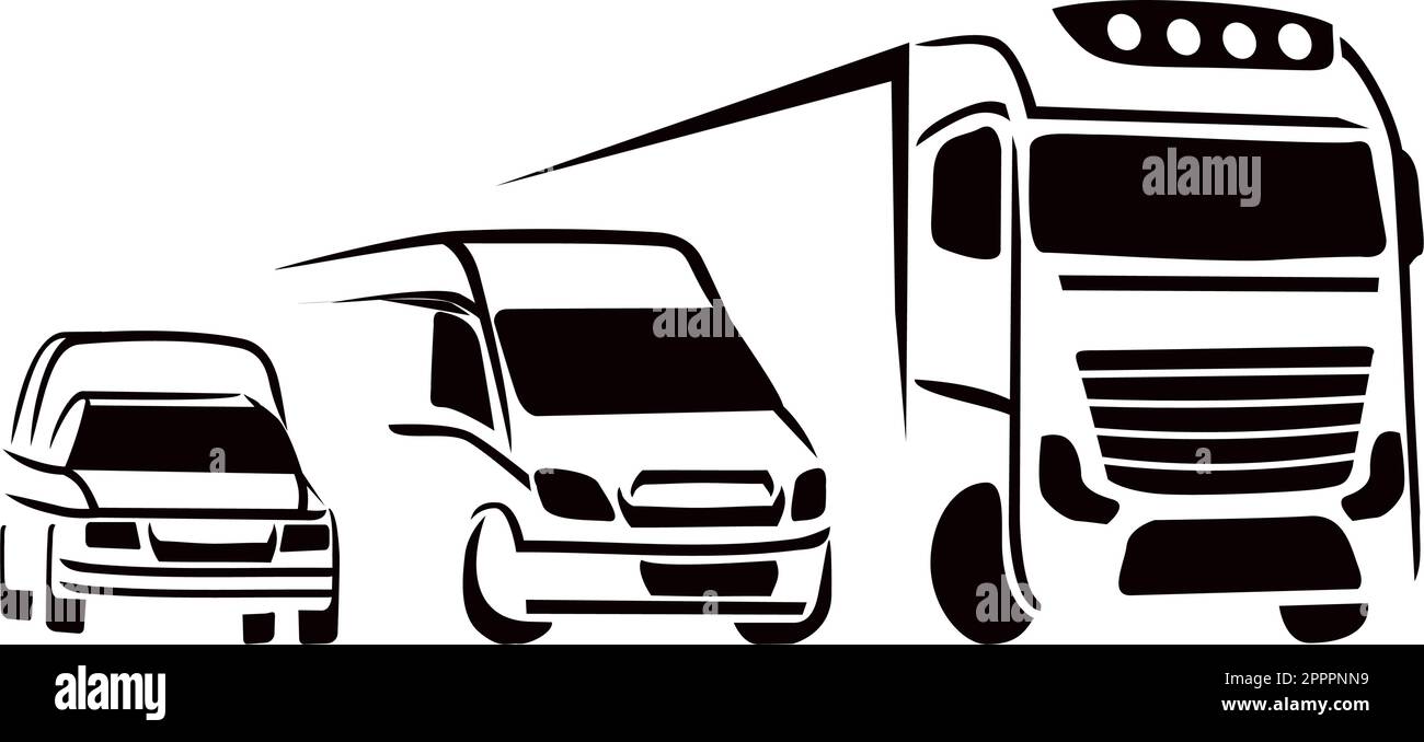 Truck fleet Stock Vector Images - Alamy