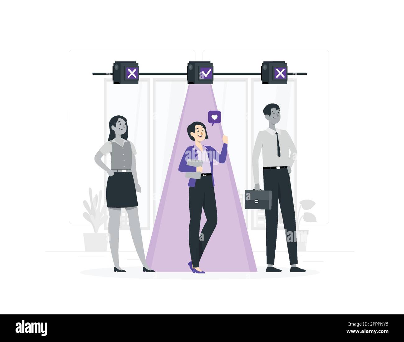 Recruitment process vector flat style design Stock Vector Image & Art ...