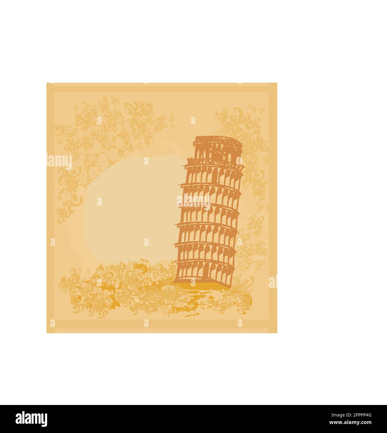 vector pisa tower grunge background Stock Vector Image & Art - Alamy