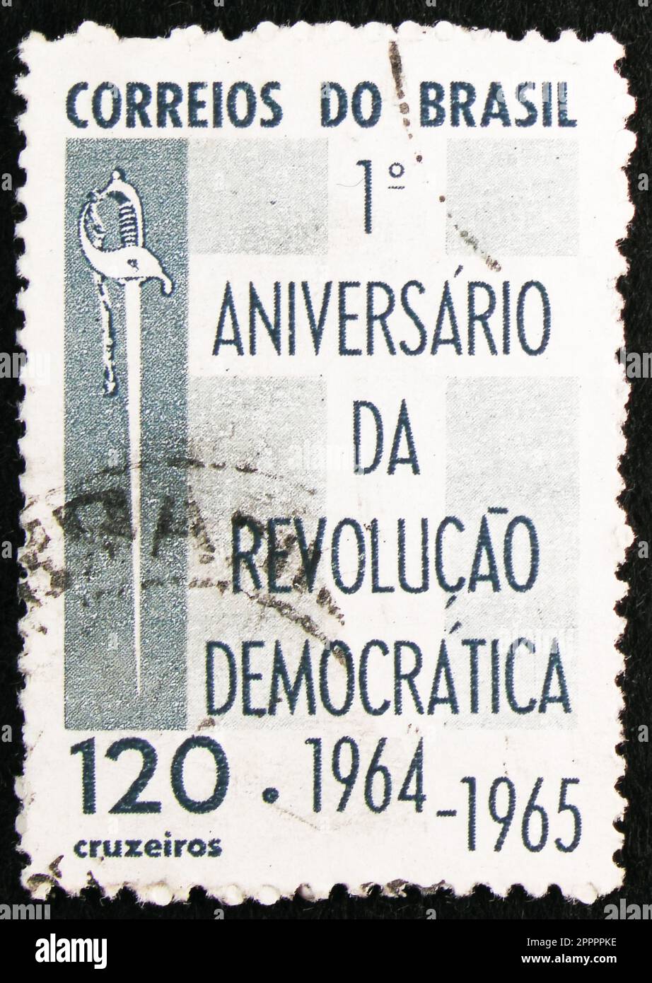 MOSCOW, RUSSIA - MARCH 26, 2023: Postage stamp printed in Brazil shows ...