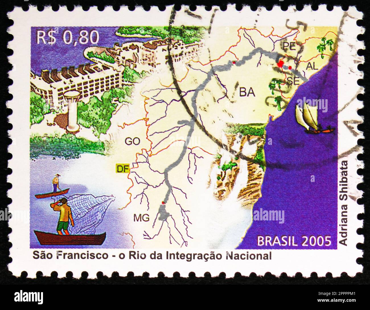MOSCOW, RUSSIA - MARCH 26, 2023: Postage stamp printed in Brazil shows ...