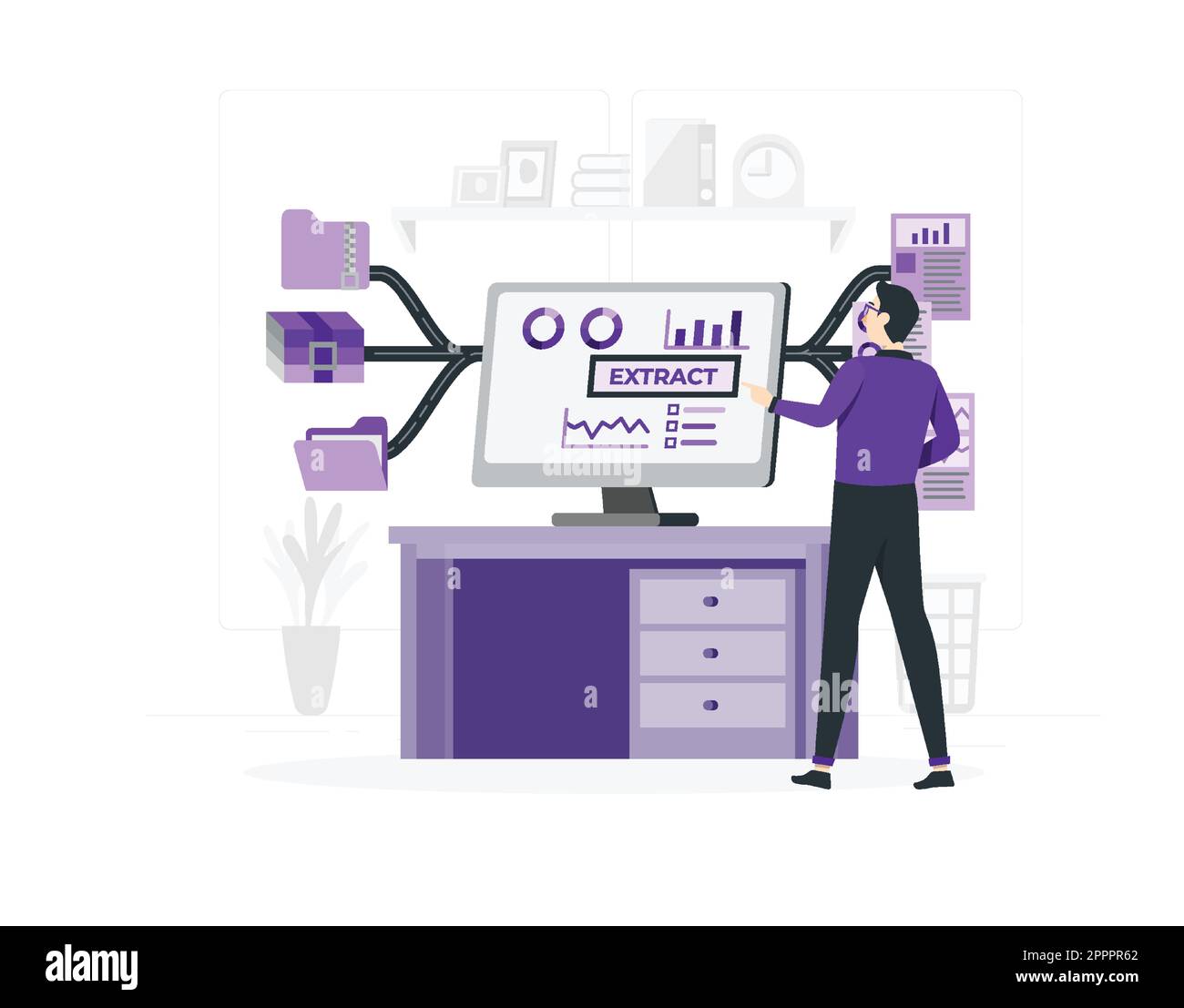 Data extraction Stock Vector Images - Alamy