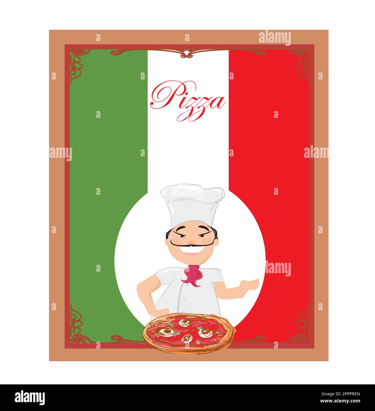 Pizzeria menu template italian Stock Vector Images - Alamy