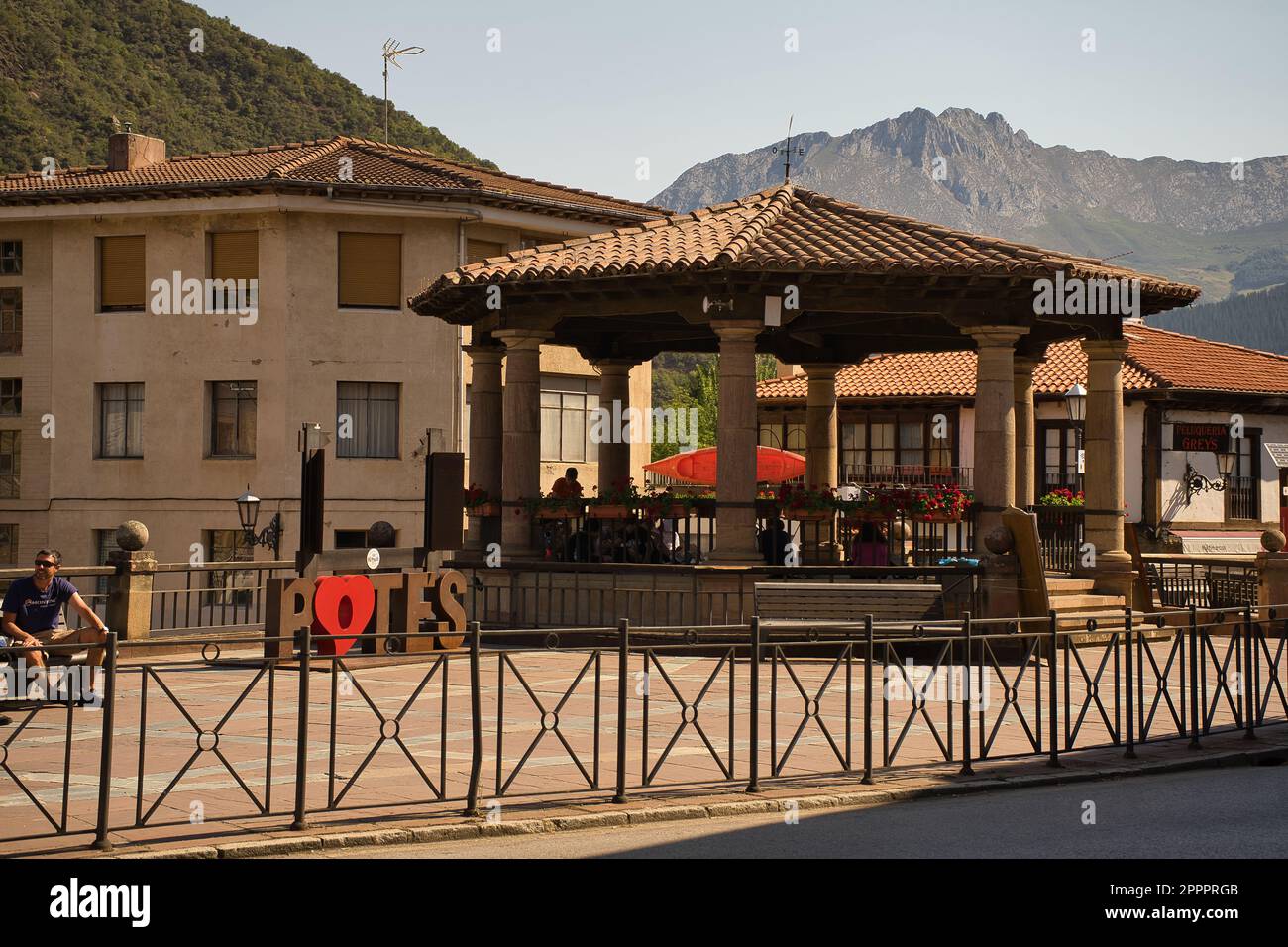 POTES, CANTABRIA, SPAIN, JULY 11, 2022: Views of the medieval town of ...
