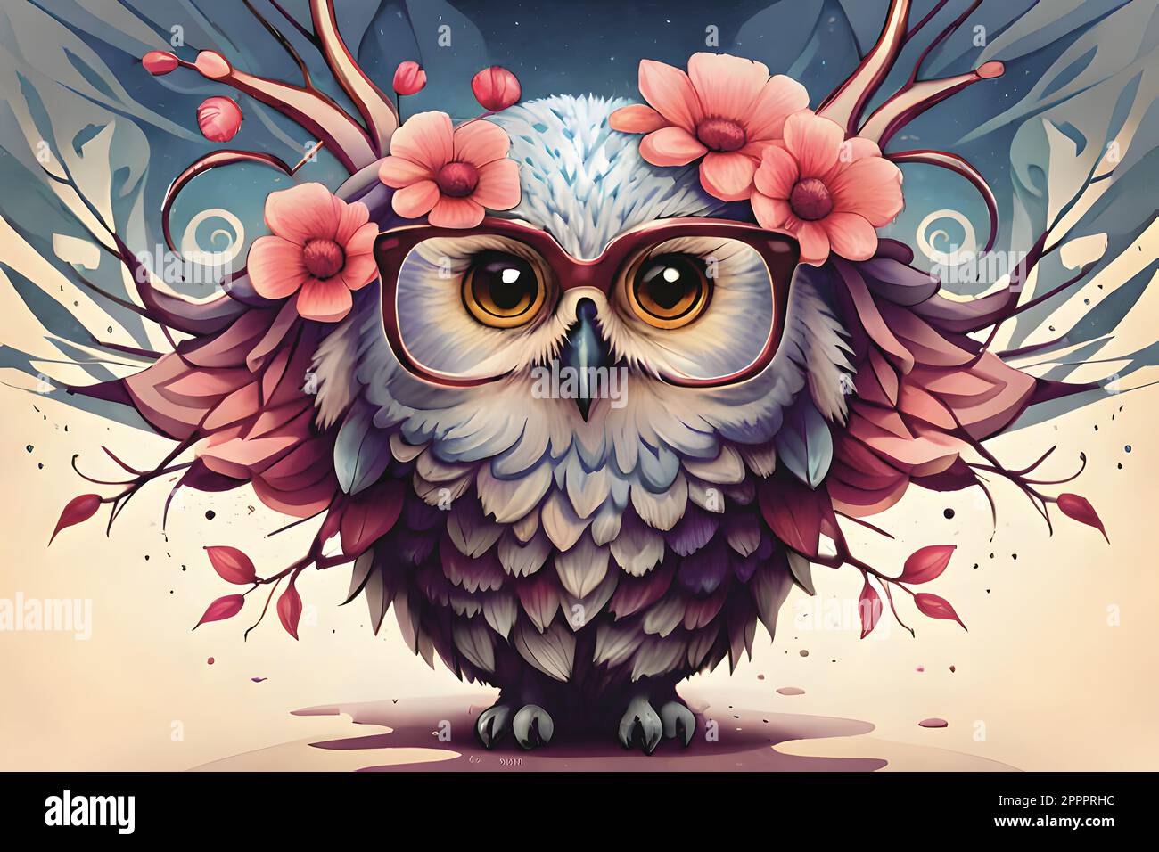 Cute Owls Cartoon Wallpaper