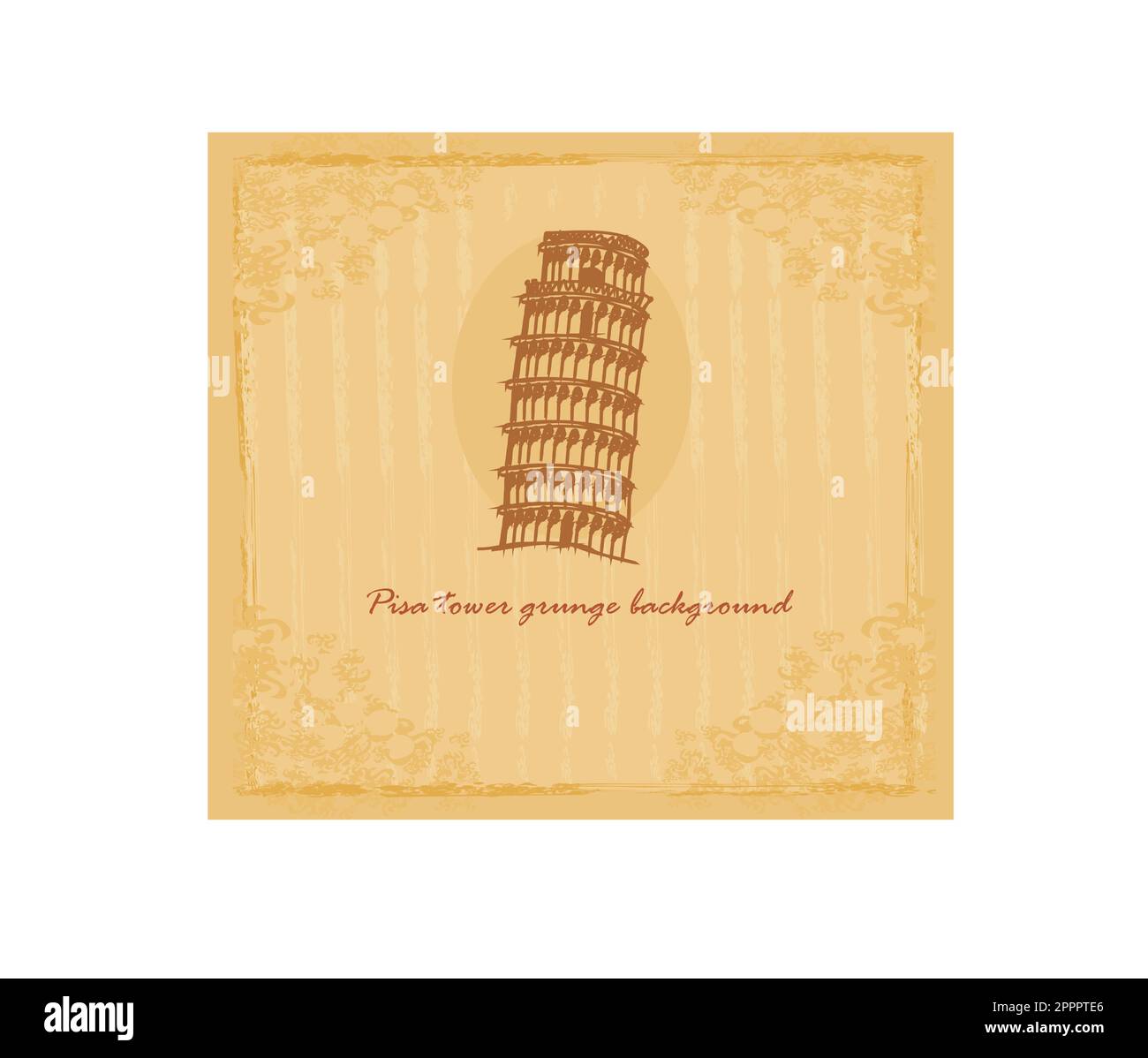 vector pisa tower grunge background Stock Vector Image & Art - Alamy