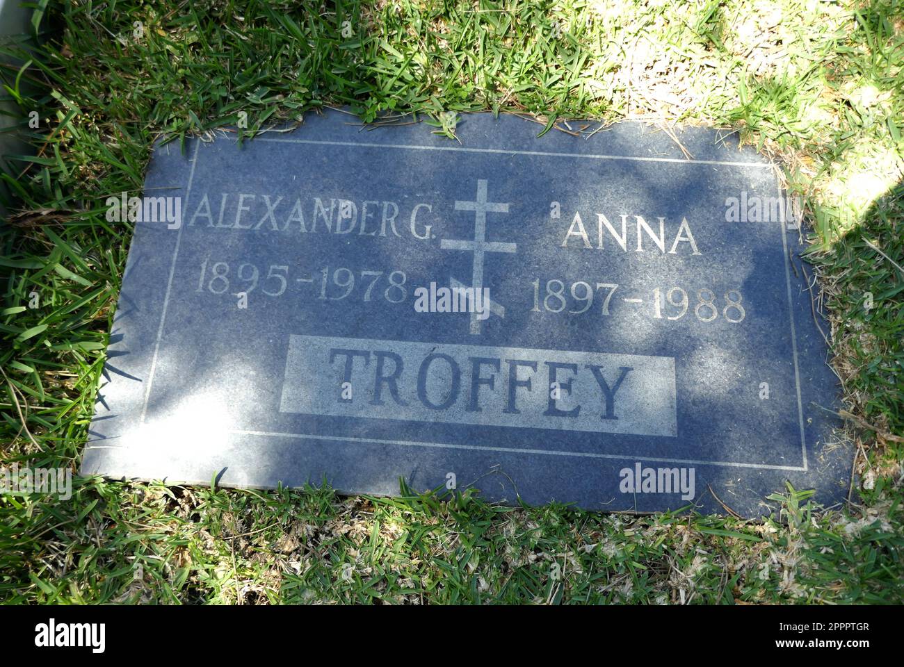Los Angeles, California, USA 20th April 2023 Alex Troffey Grave at Hollywood Forever Cemetery on ...