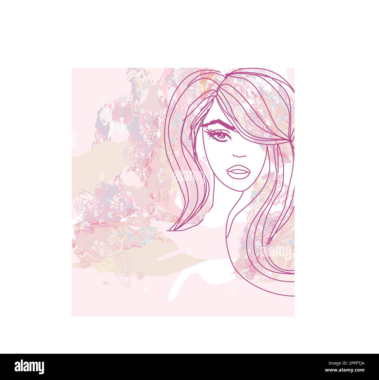 Abstract Beautiful Woman Poster Stock Vector Image And Art Alamy