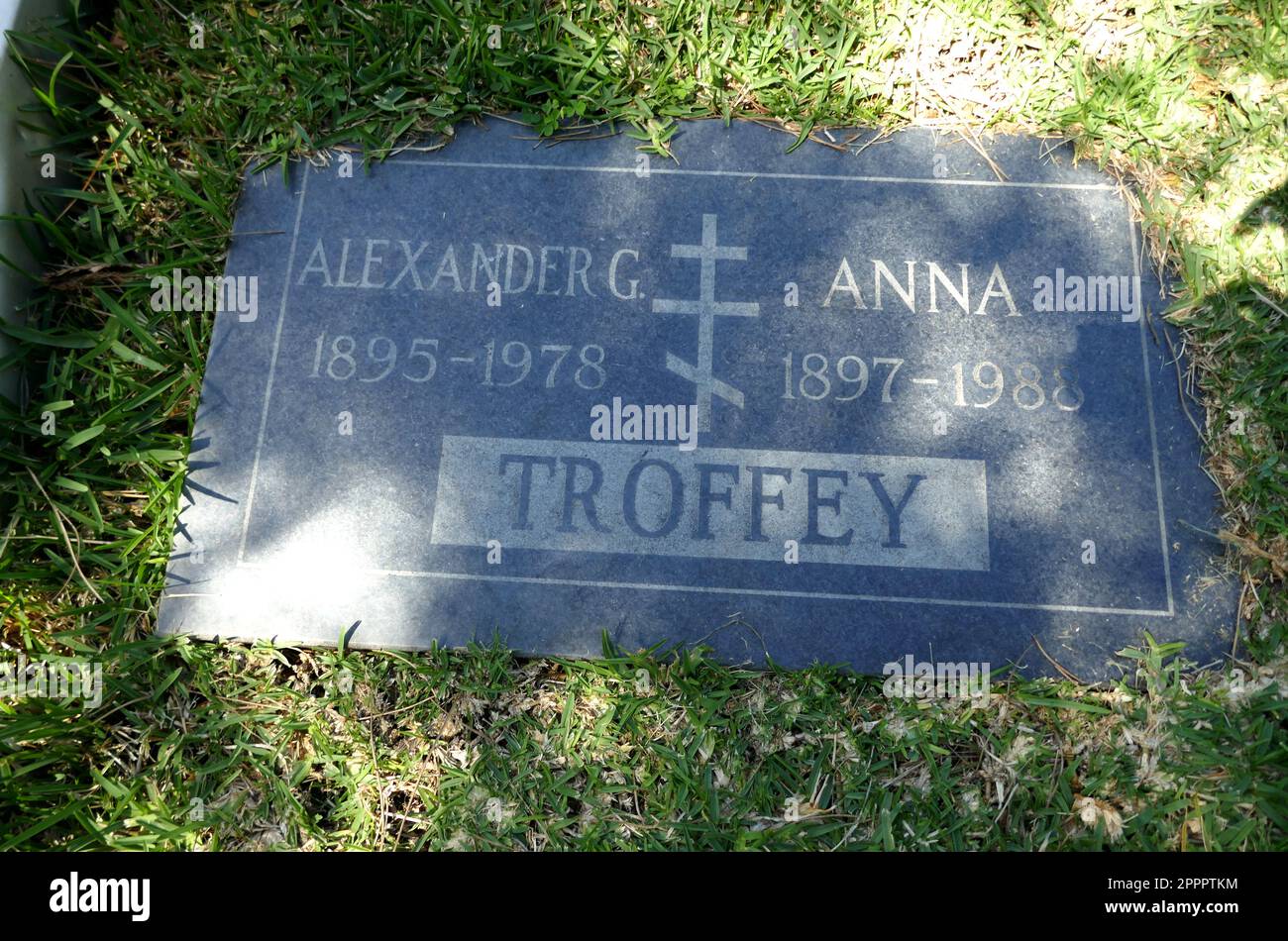 Los Angeles, California, USA 20th April 2023 Alex Troffey Grave at Hollywood Forever Cemetery on ...