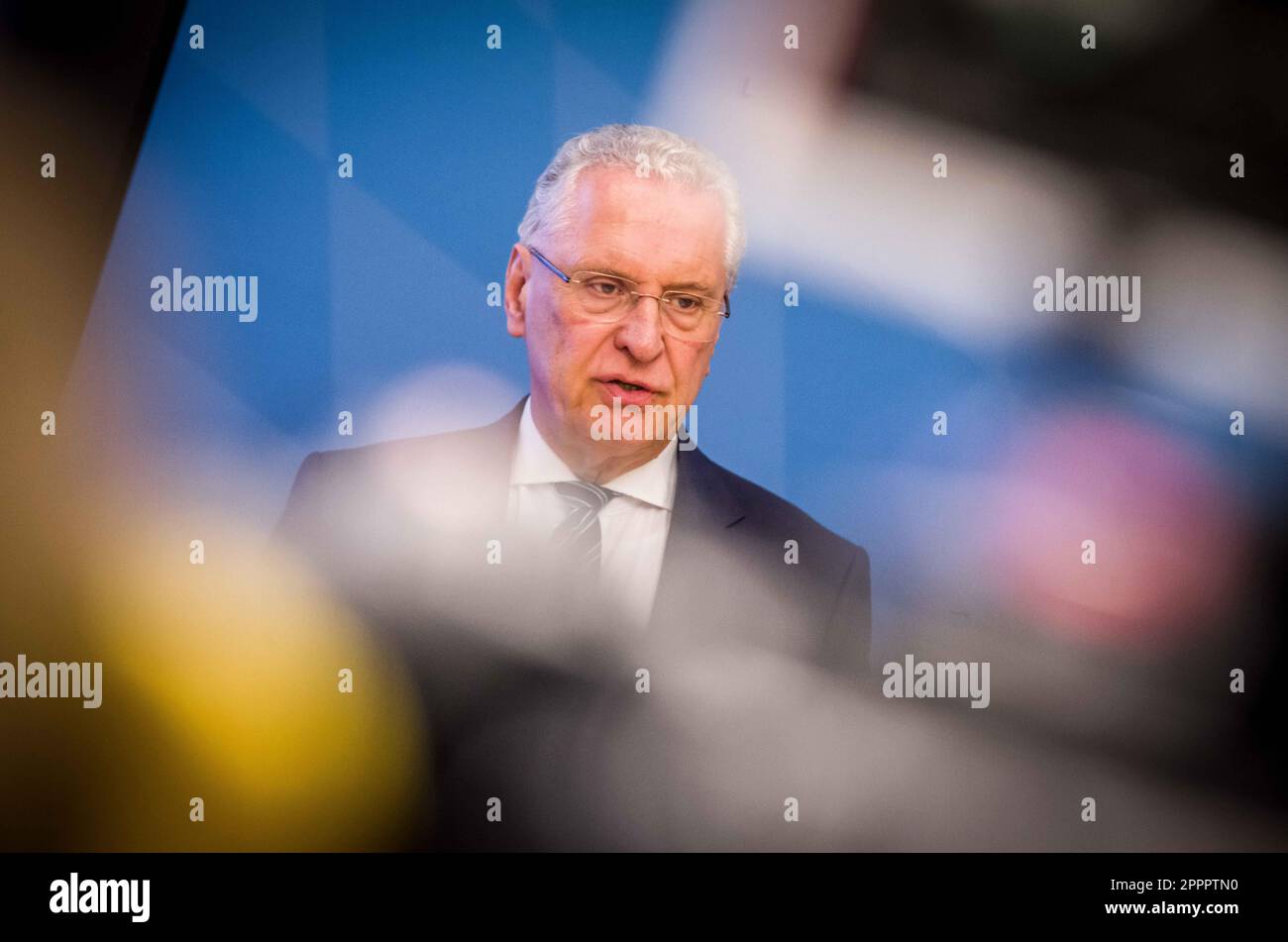 Munich, Bavaria, Germany. 24th Apr, 2023. JOACHIM HERRMANN, Interior Minister of the State of ...