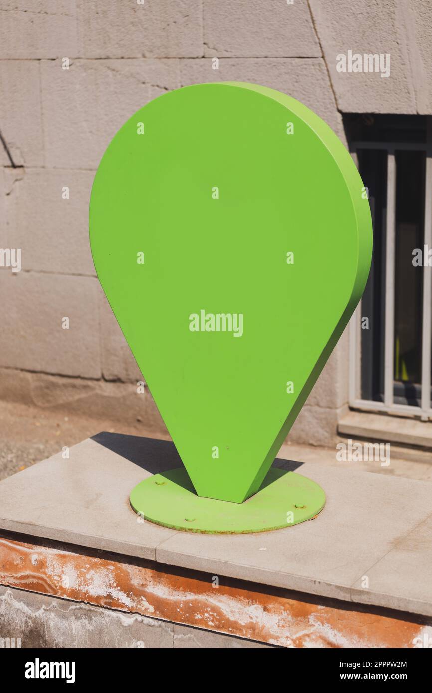 Geolocation sign on the street. Urban sign of location for map and app ...