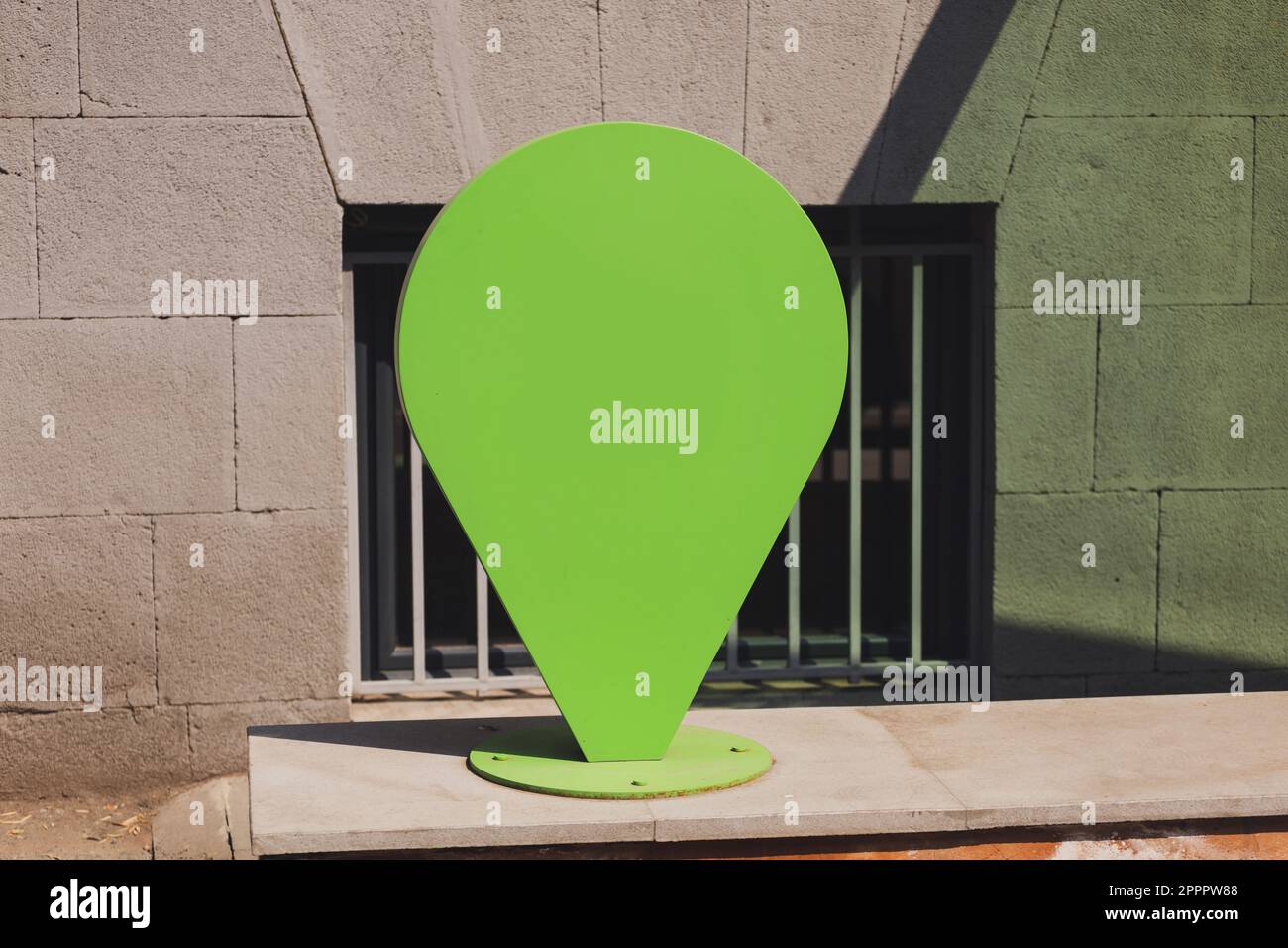 Geolocation sign on the street. Urban sign of location for map and app ...