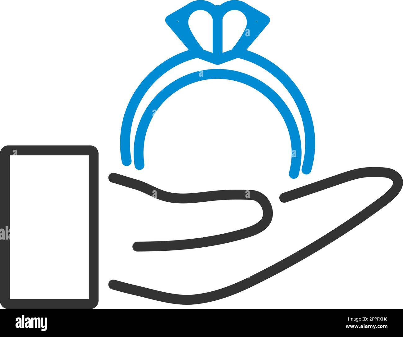 Hand Present Heart Ring Icon Stock Vector Image & Art - Alamy