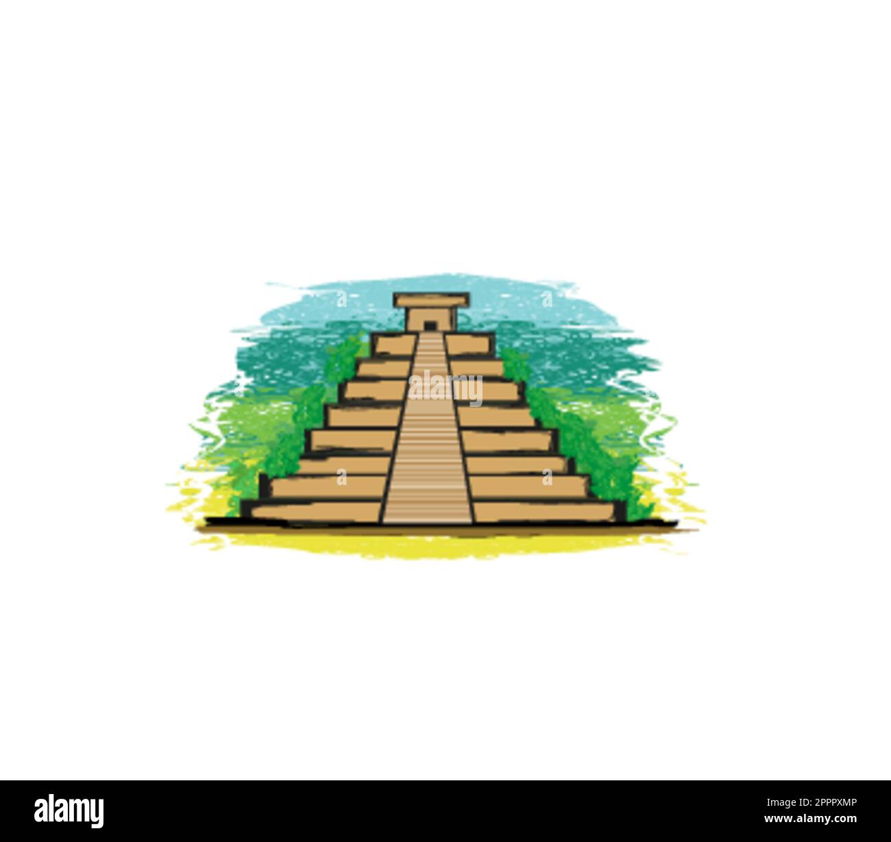 Mayan pyramid Stock Vector Images - Alamy