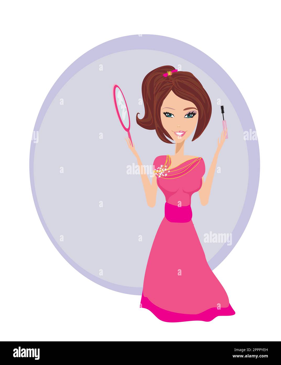 make up girl Stock Vector Image & Art - Alamy