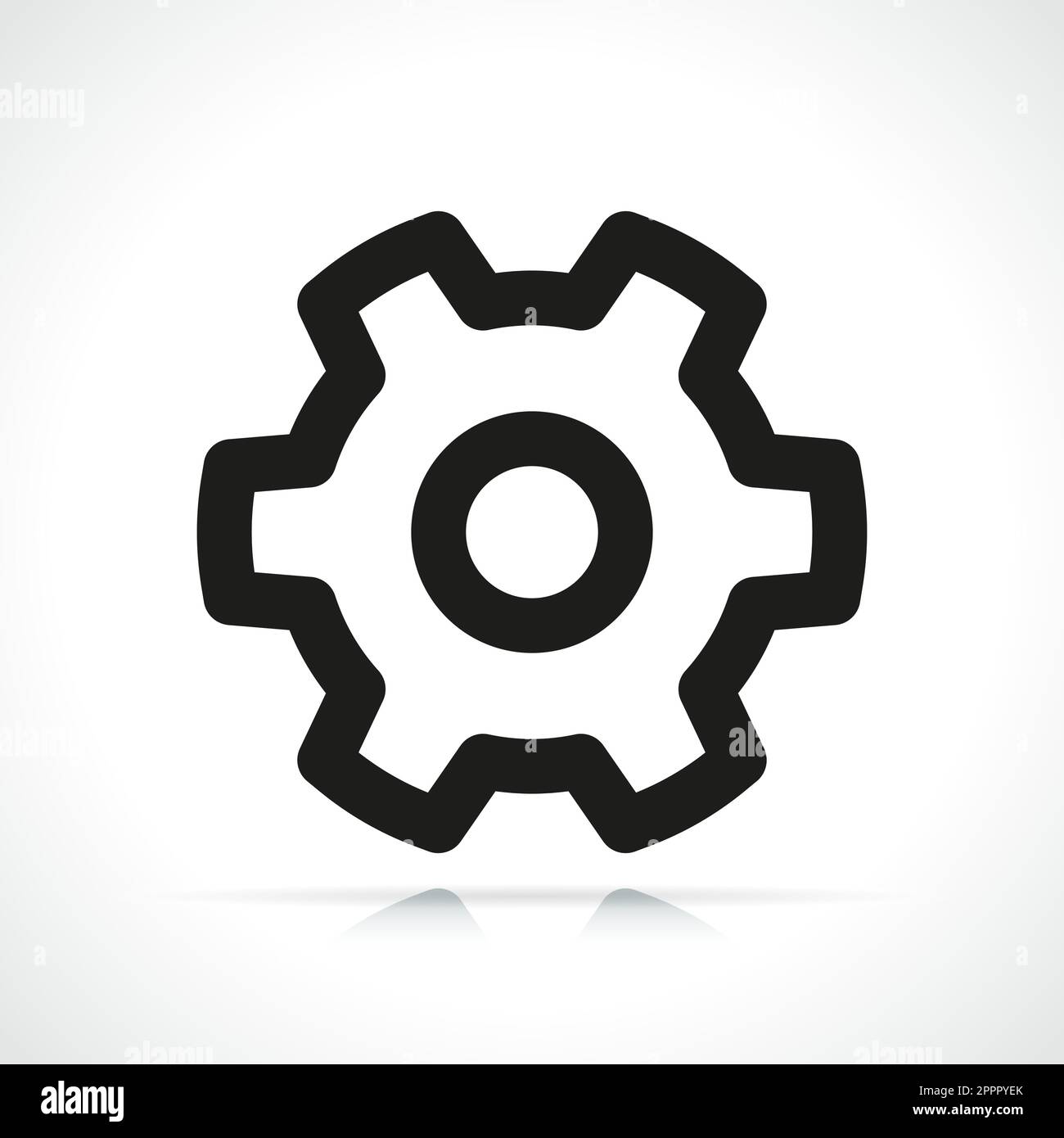 Cog sign Stock Vector Images - Alamy