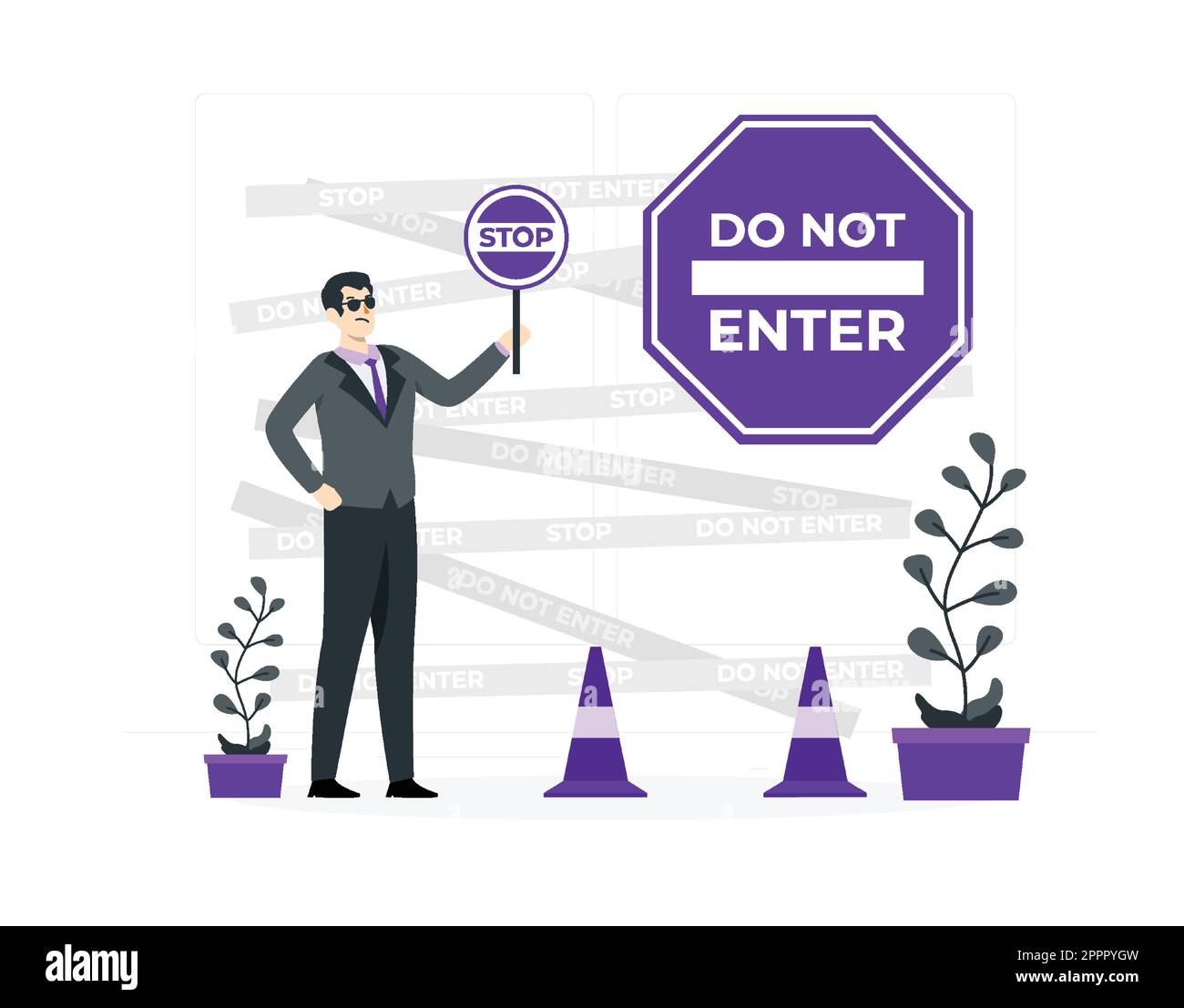 Do not enter sign concept illustration Stock Vector Image & Art - Alamy