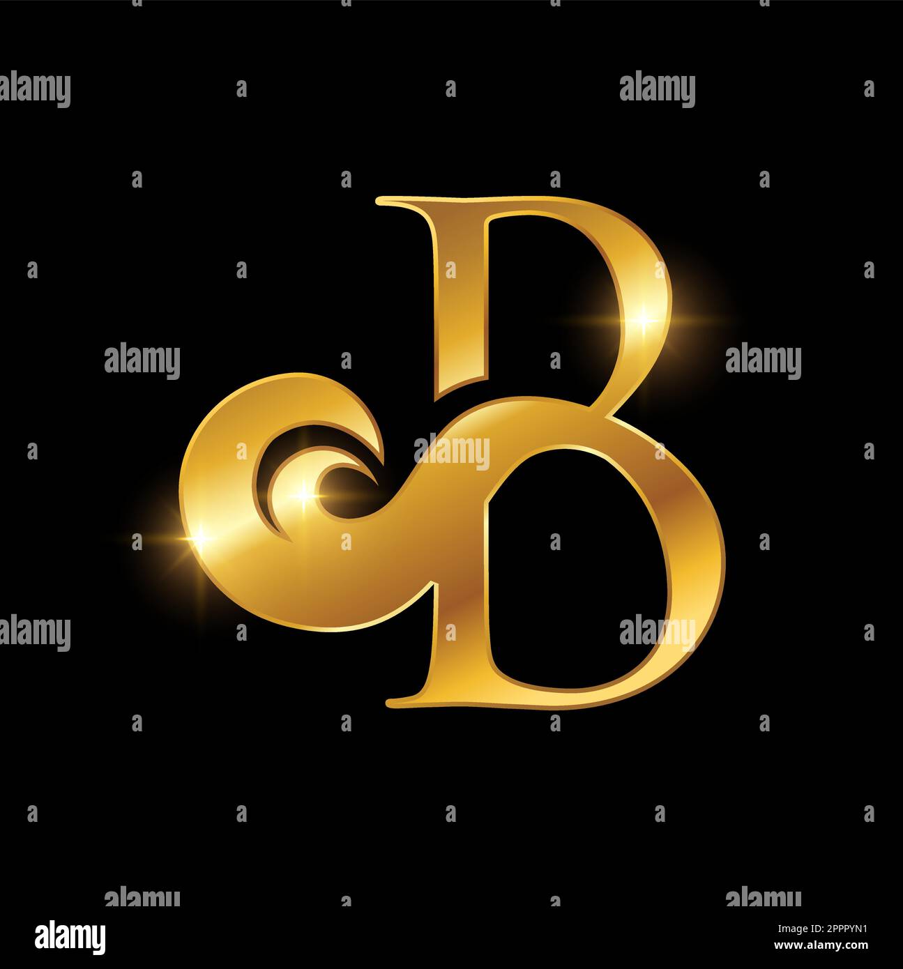 Luxury letter b hi-res stock photography and images - Alamy