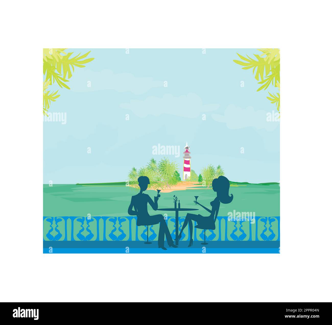 Couple on a date restaurant Stock Vector Images - Alamy