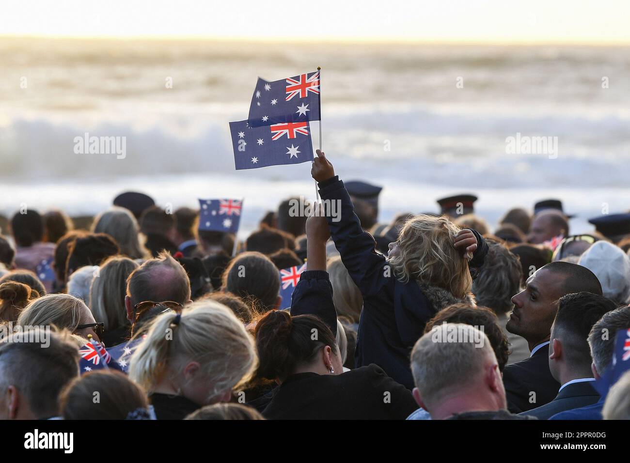 Flags are flown at Elephant Rock, during the Anzac Day Dawn Service at ...