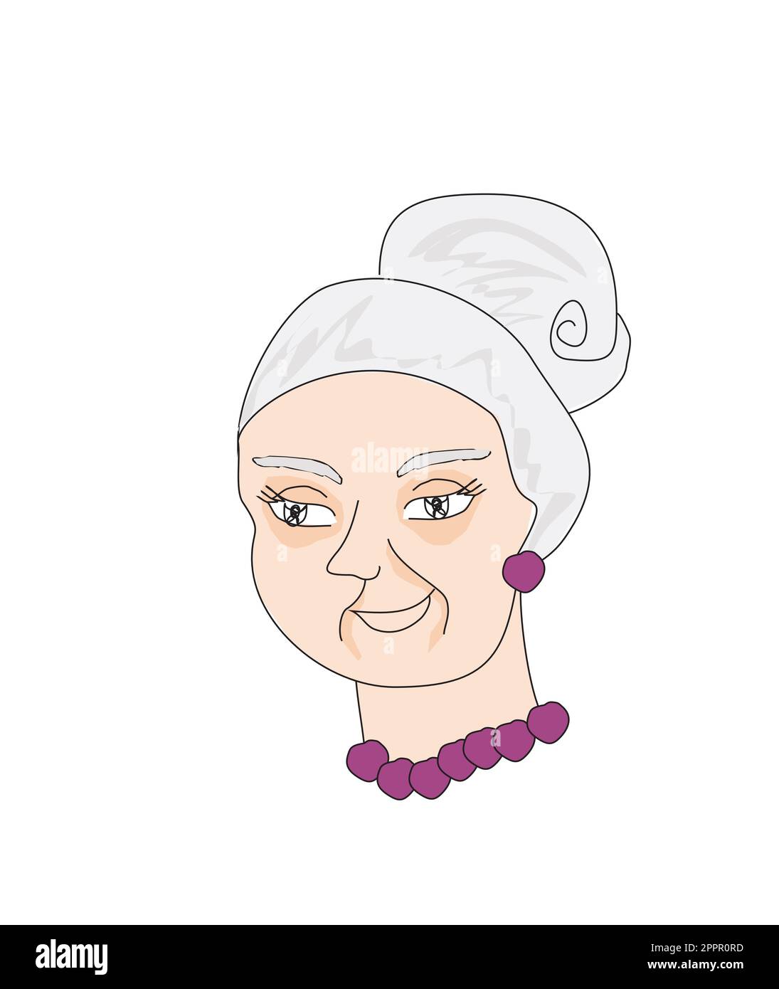 Portrait of old lady Cut Out Stock Images & Pictures - Alamy