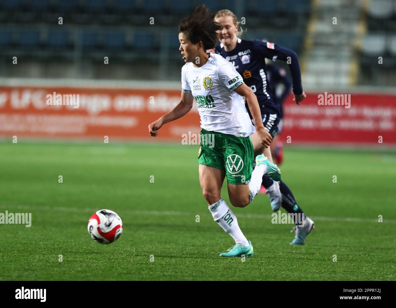 Hammarbys no 14 Maika Hamano during Monday's football match in the OBOS ...