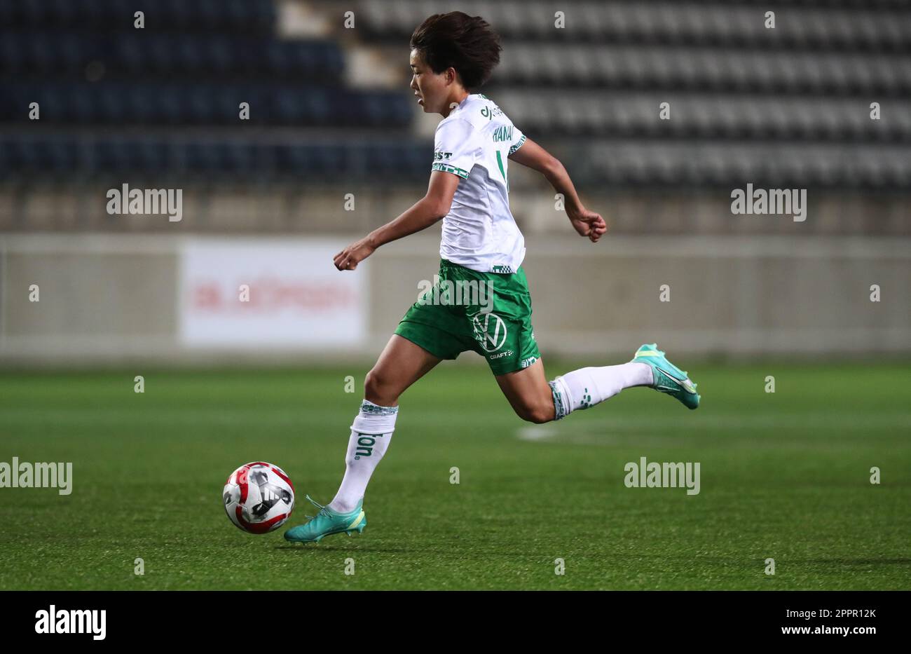 Hammarbys no 14 Maika Hamano during Monday's football match in the OBOS ...