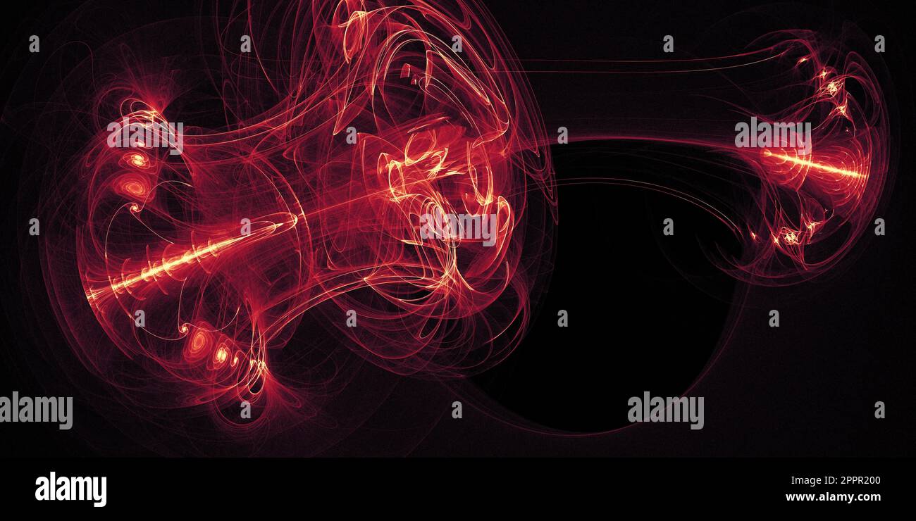 Glint cosmic rays. Neon wind lines. Detailed fractal graphics. Glow ...