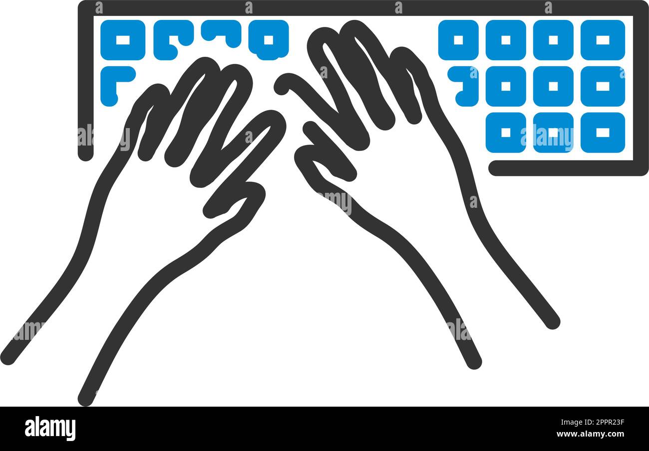 Typing finger Stock Vector Images - Alamy