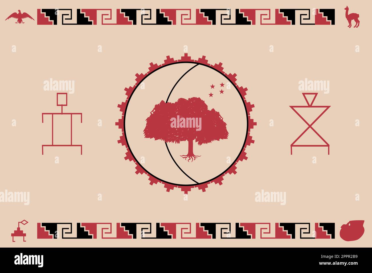 flag of Native peoples of South America Diaguita. flag representing ...